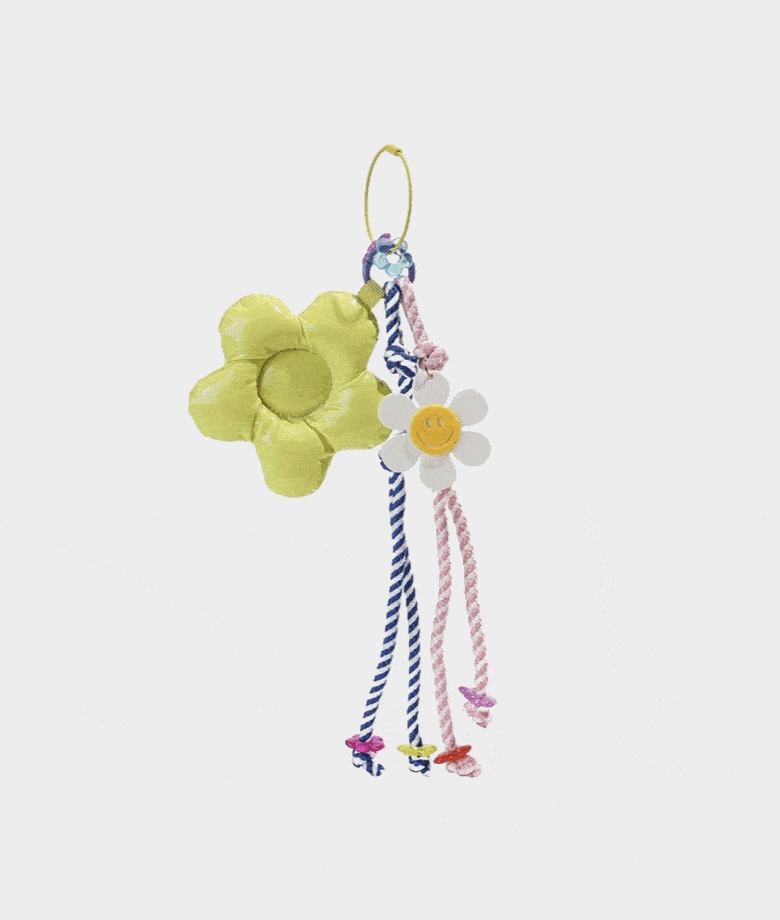 Smiling Face Flower Bag Charm | Oriental Design & Gift